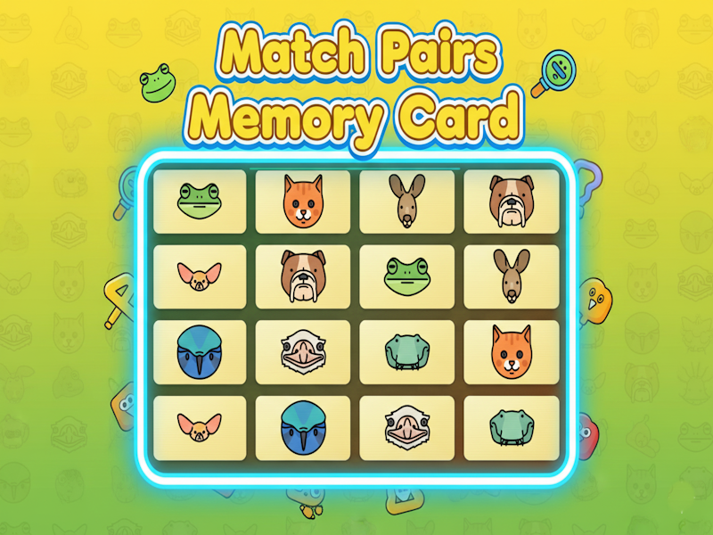 Match Pairs Memory Card 🕹️ Παίξτε online στο SGameS