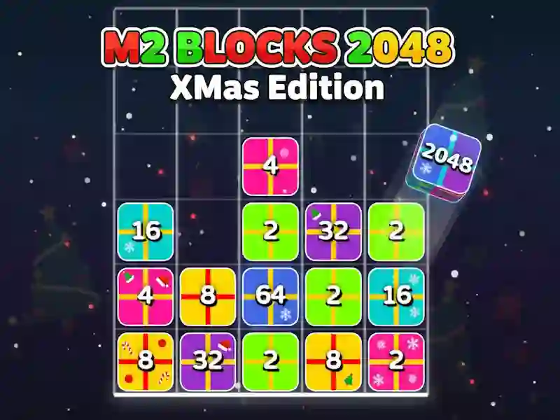 M2 BLOCKS 2048 XMas Edition 🕹️ Παίξτε online στο SGameS